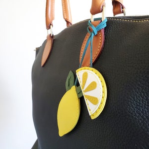 Lemon Handbag Charm Kawaii Keychain Leather Handbag Decor Farmers ...
