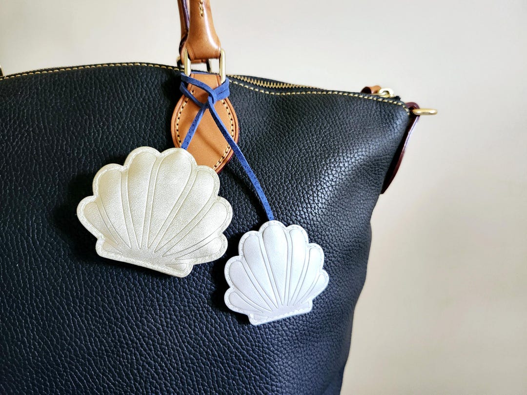 Handmade Shell Bag Charm Seashell Keychain Ocean Lover Gift Leather ...