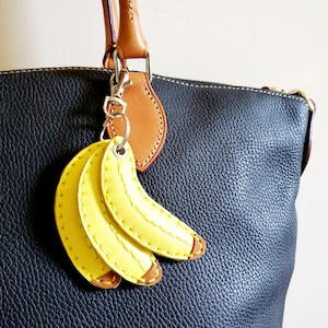 Banana Decor Handbag Charms Leather Purse Charm Banana Handbag Charm ...