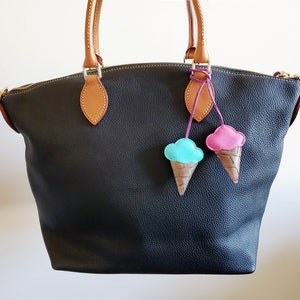 Ice Cream Bag Charm, Leather Purse Charm, Kawaii Ice Cream, Valentines ...