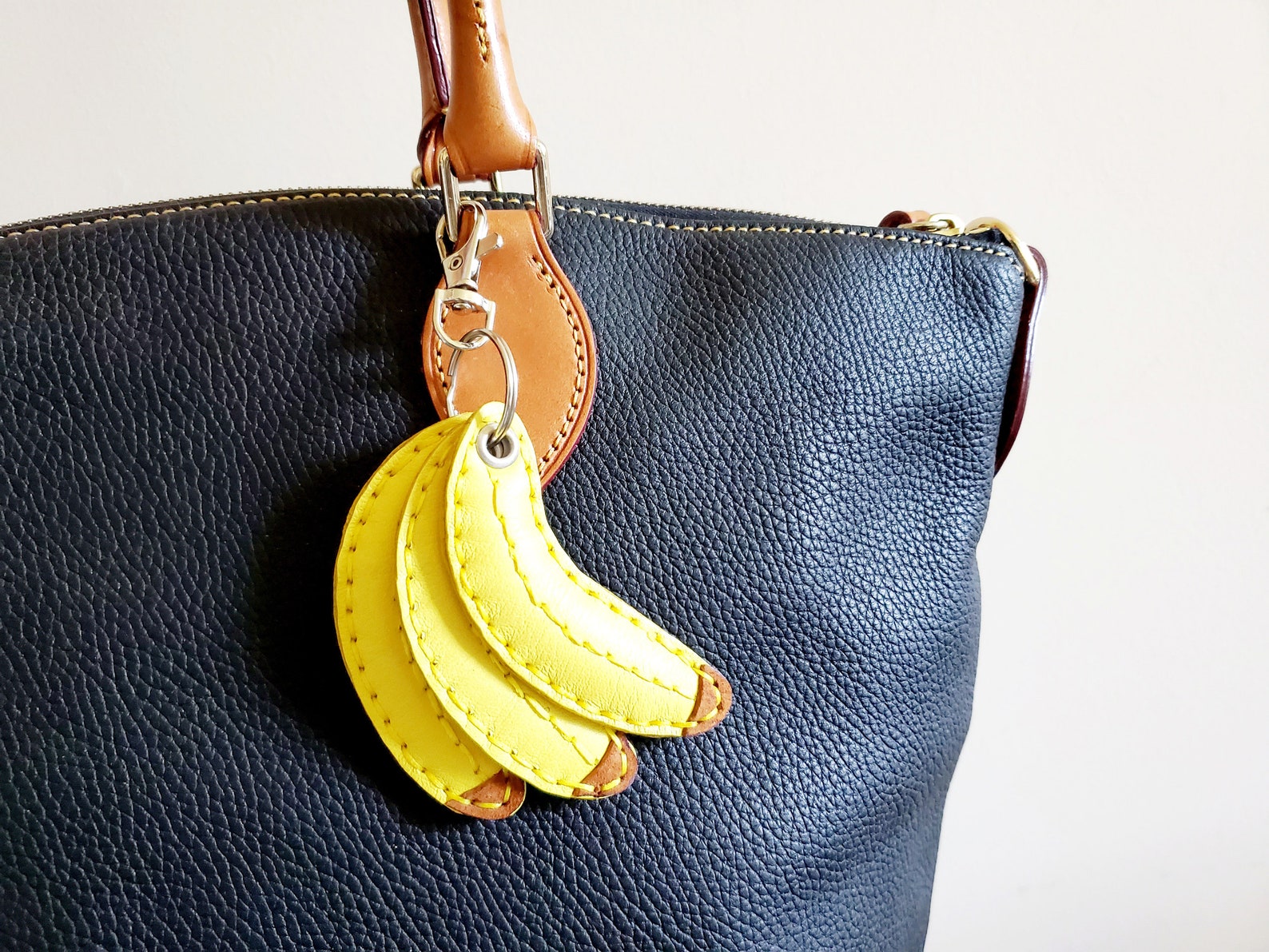 Banana Decor Handbag Charms Leather Purse Charm Banana Handbag Charm ...