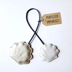 Handmade Shell Bag Charm Seashell Keychain Ocean Lover Gift Leather ...