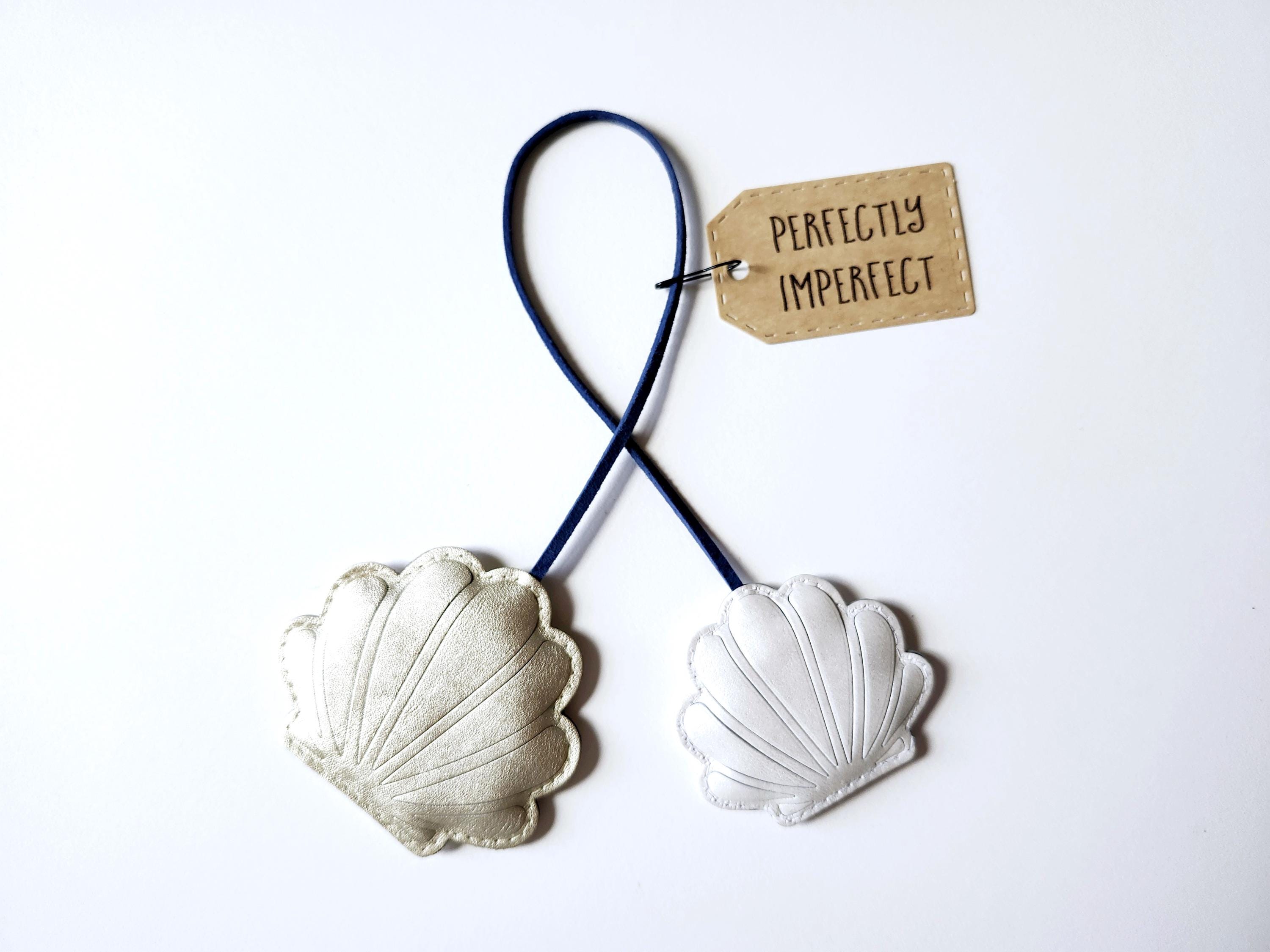 Handmade Shell Bag Charm Seashell Keychain Ocean Lover Gift Leather ...