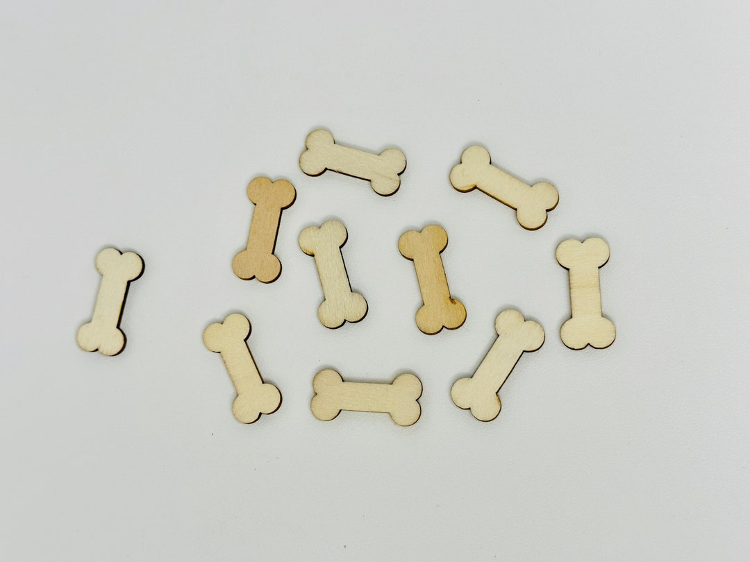 Set of 10 Wooden Bones Sliced/flatback Bones for Halloween Projects ...
