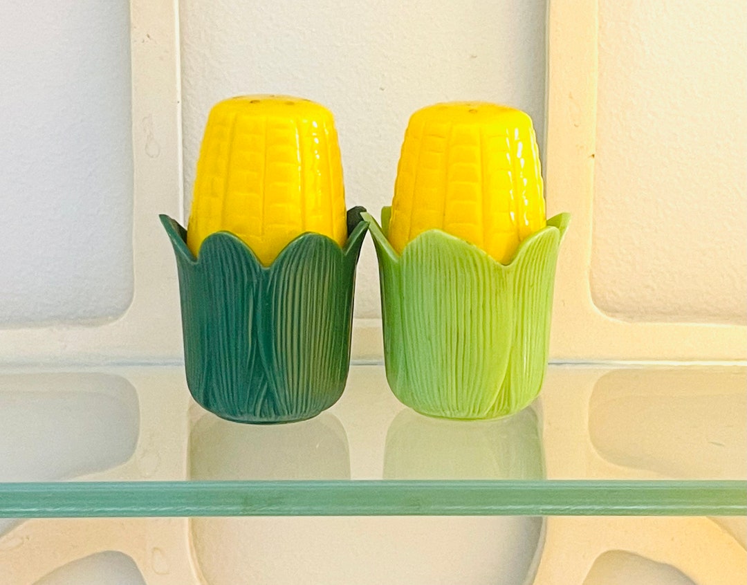 Vintage Corn Salt & Pepper Shakers, Retro Corn on the Cob Shakers ...