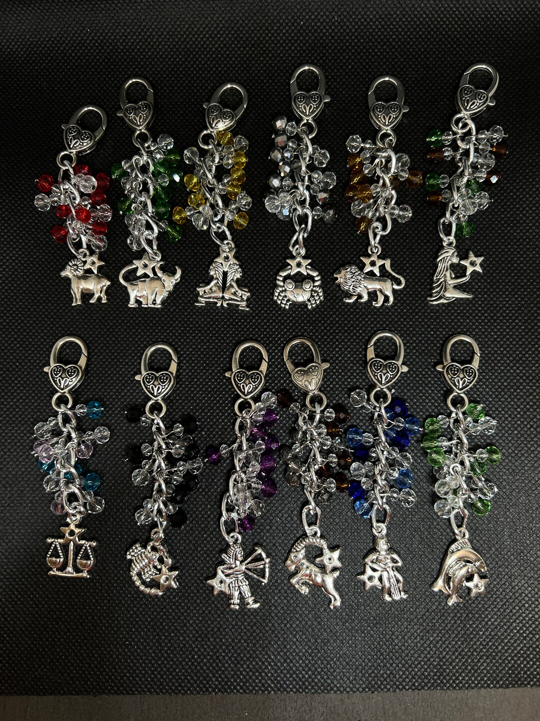 ZODIAC SYMBOL Keychains / Purse Charms - Etsy