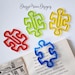 Autism Awareness Puzzle Piece Bookmarks: Glitter Acrylic Paperclips ...