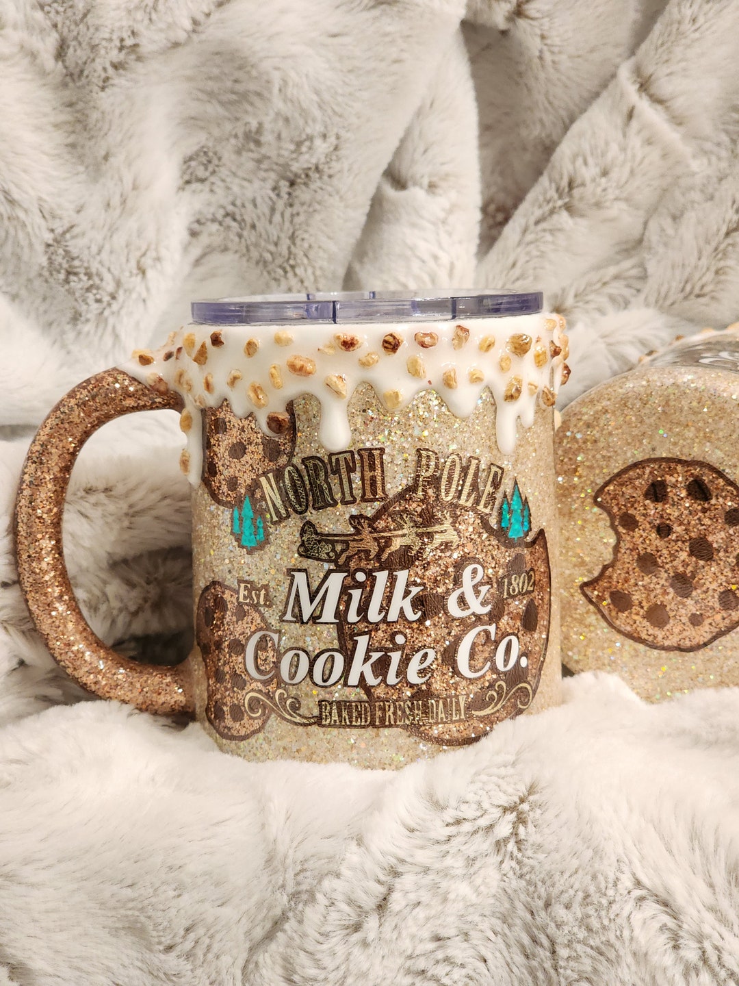 North Pole Milk and Cookies Mug, 12oz, Tumbler Mug, Coffee Mug, Hot Chocolate Mug, Christmas Mug ...