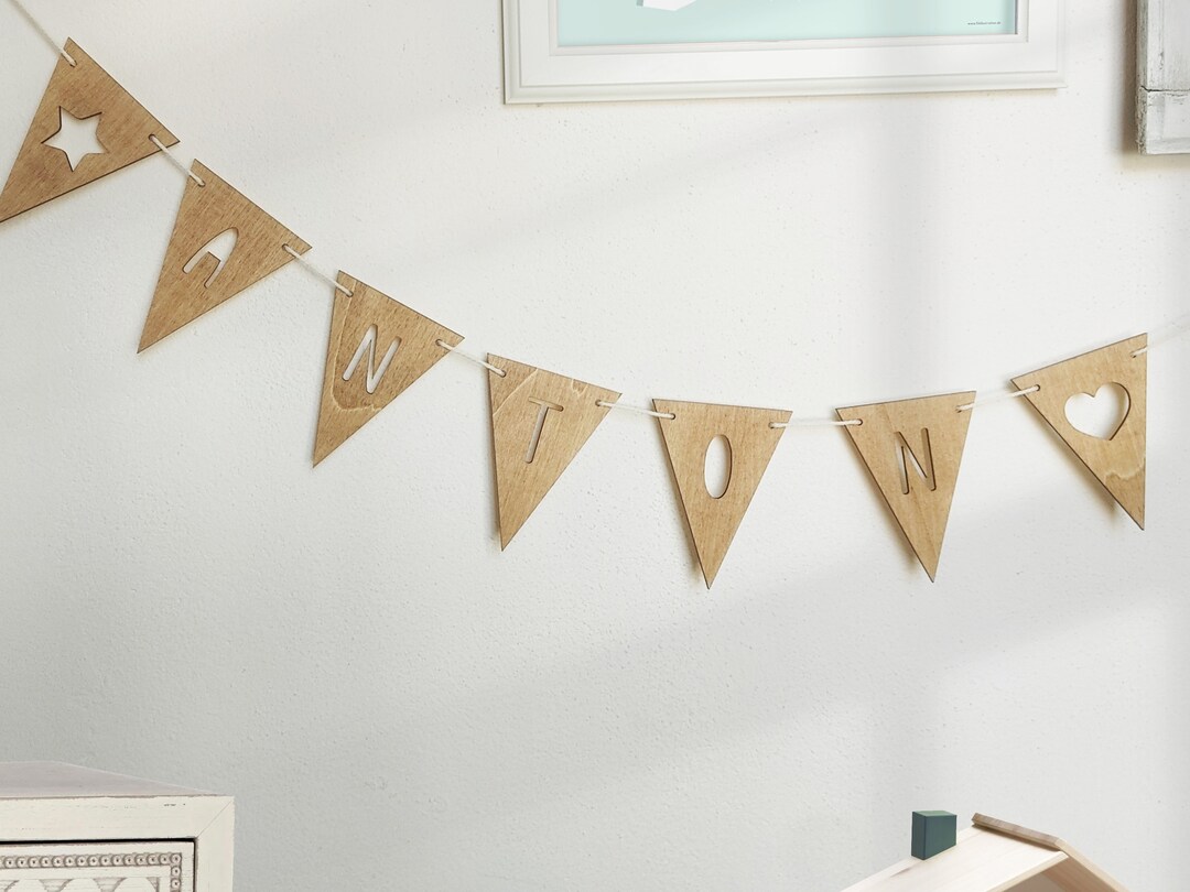 Beautiful Pennant Chain, Name Chain, Baby Gift, Wall Decor, Baby Girl ...