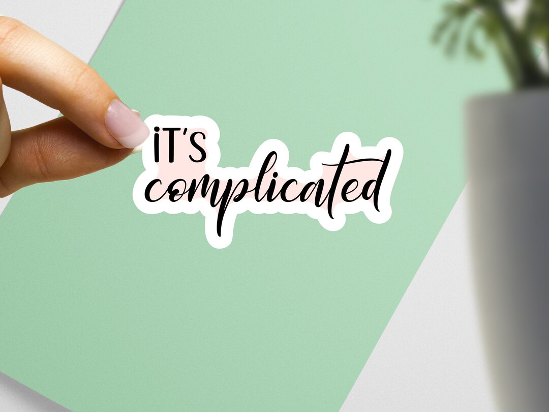 Laptop Sticker It's Complicated Funny Stickers - Etsy
