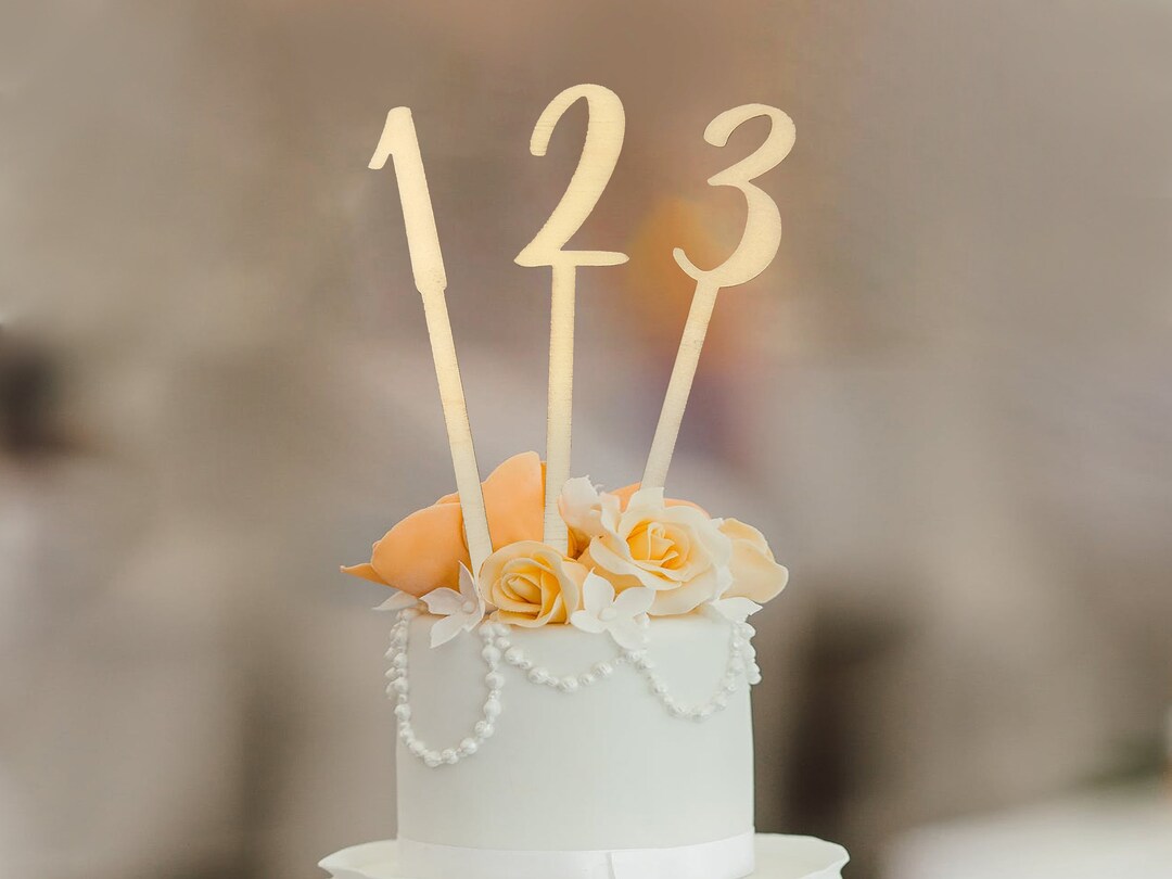 Numbers Cake Topper Personalized Happy Birthday Party - Etsy