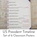 US President Timeline Posters Set of 6 US History Signs Classroom Decor ...