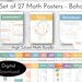 Math Classroom Posters Set of 8 Boho Neutral Prints Math Class Decor ...