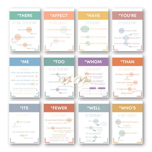 Grammar Posters Printable Boho Classroom Neutral High School English ...