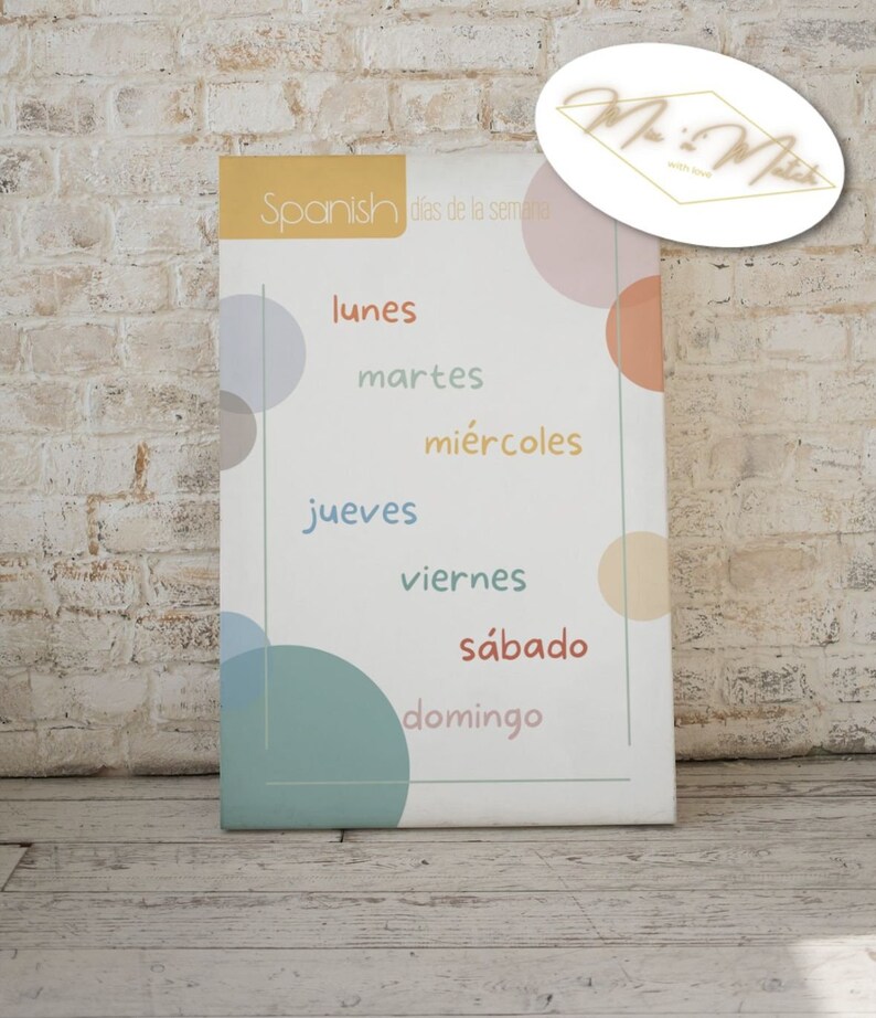 Colorful Days of the Week Posters for Preschool Classroom | Educational ...