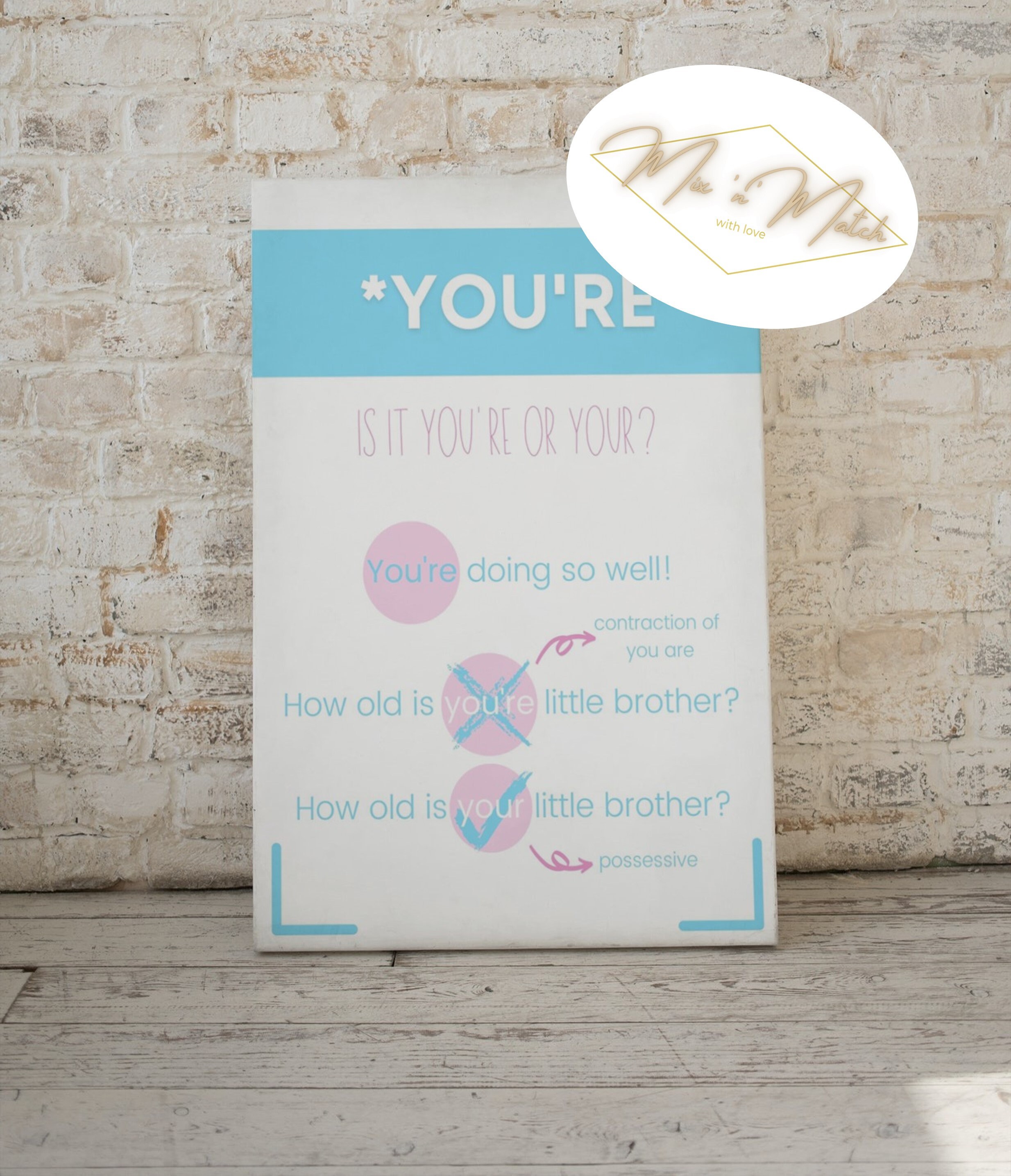 Grammar Posters Printable High School English Classroom Posters Pastel ...