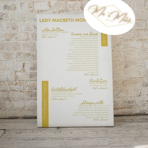 Macbeth Printable High School English Classroom Posters Set of 8 Prints ...