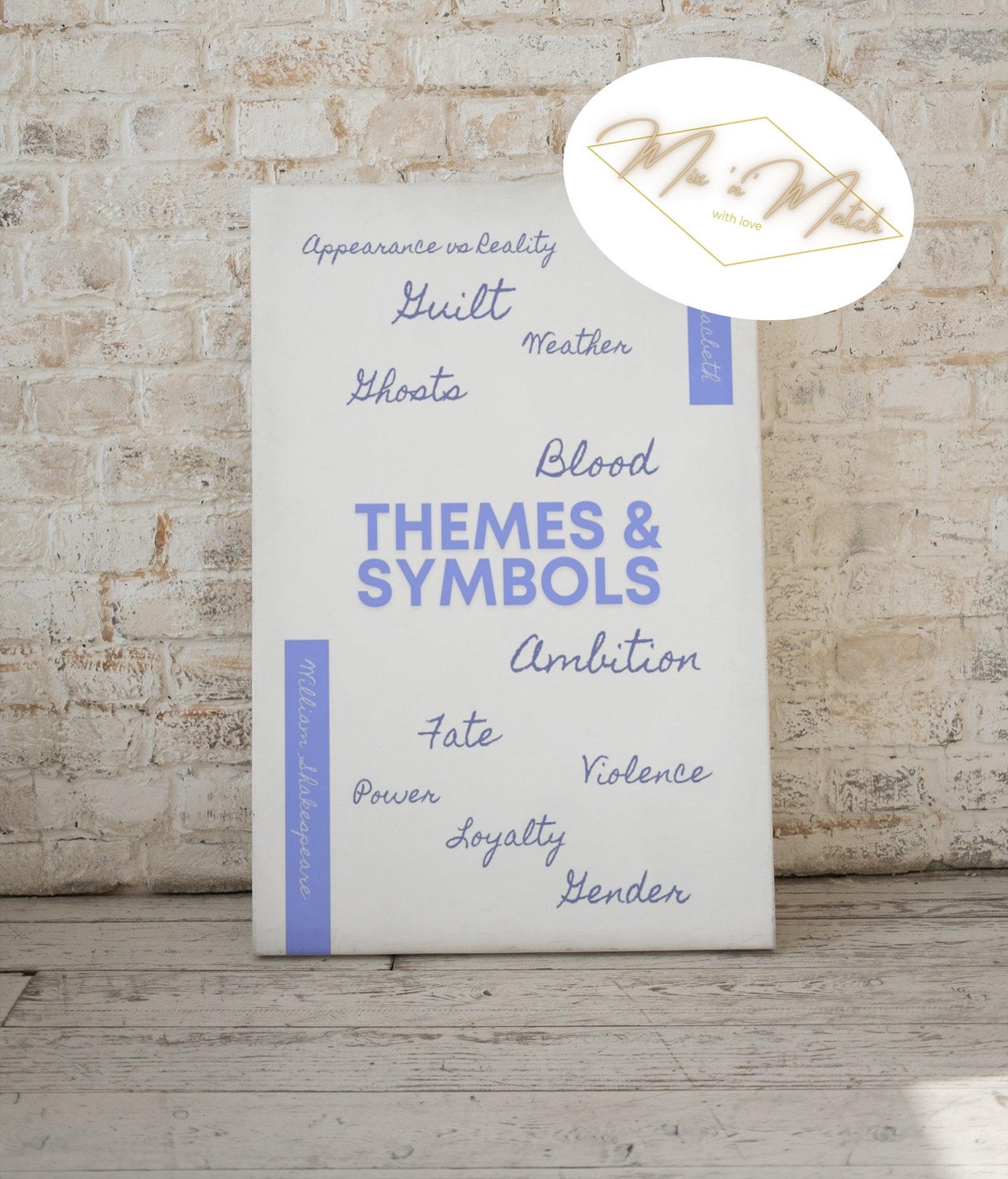 Macbeth Printable High School English Classroom Posters Set of 8 Prints ...