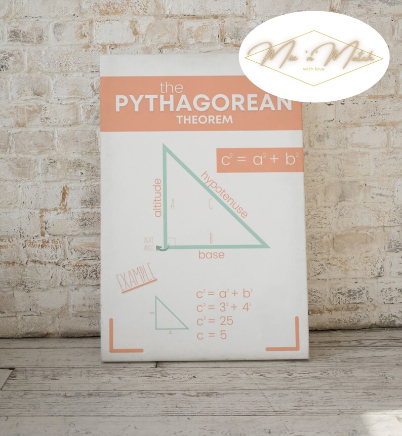 Math Classroom Posters Set of 8 Boho Neutral Prints Math - Etsy