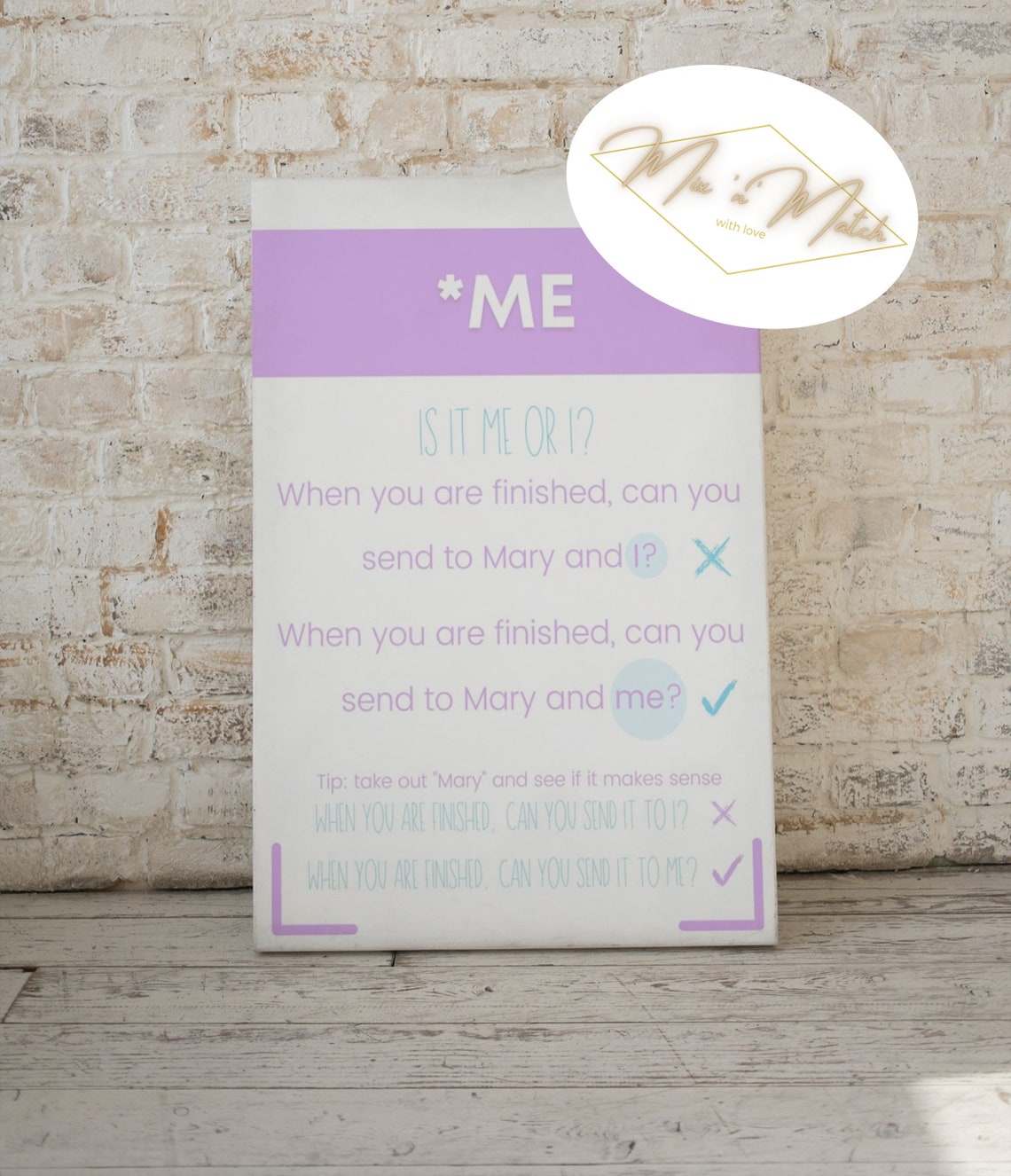 Grammar Posters Printable High School English Classroom Posters Pastel ...