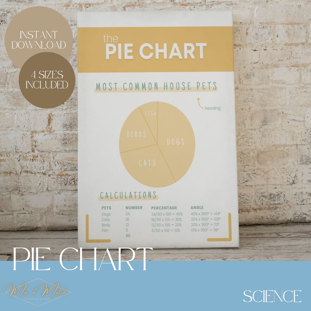 Pie Chart Classroom Decor Boho Neutral Prints Math Science Boho Class ...