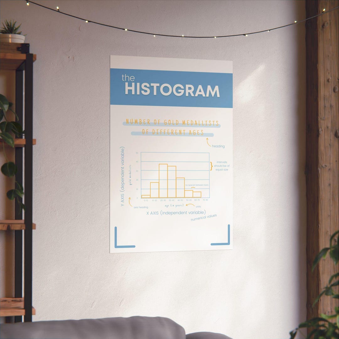 Histogram Poster Middle School Math Rules Chart for Algebra Teachers ...