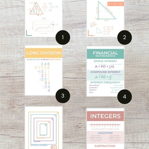 Math Classroom Posters Bulletin Board Boho Neutral Prints Math Class ...