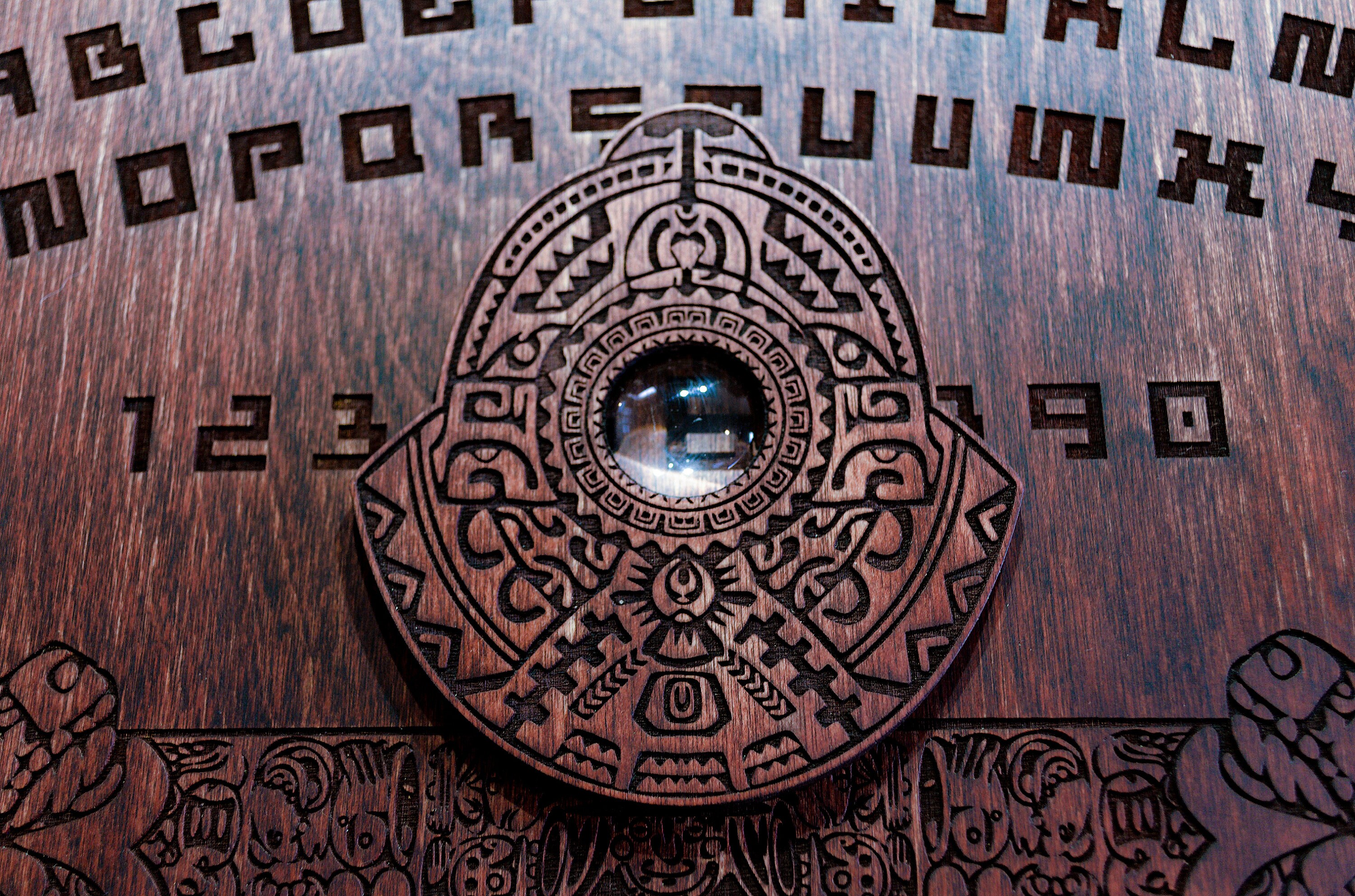 Ouija board Aztec red wood Spirit board Occult practice | Etsy