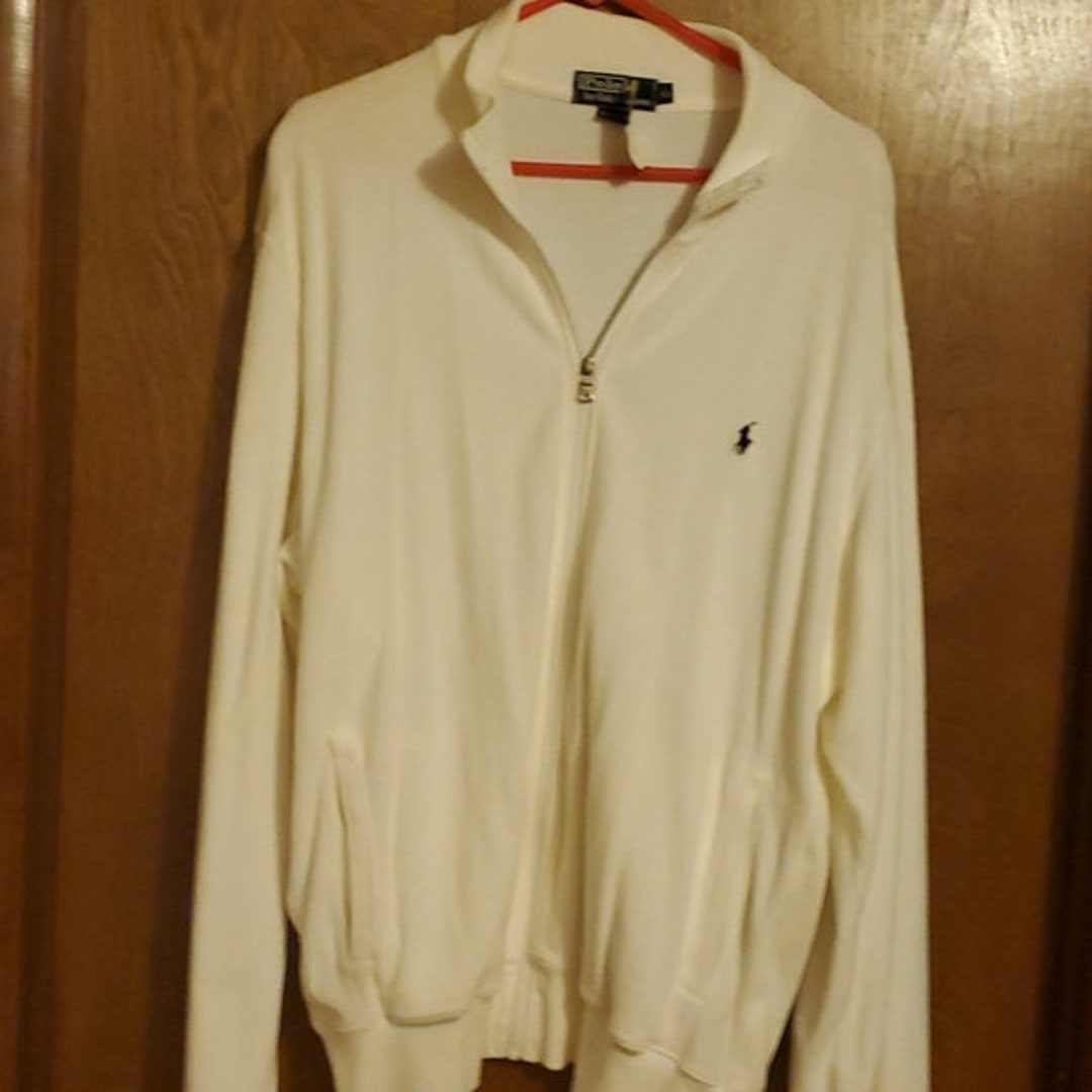 Polo by Ralph Lauren Mens XL Zip up Terrycloth Jacket With Tag - Etsy