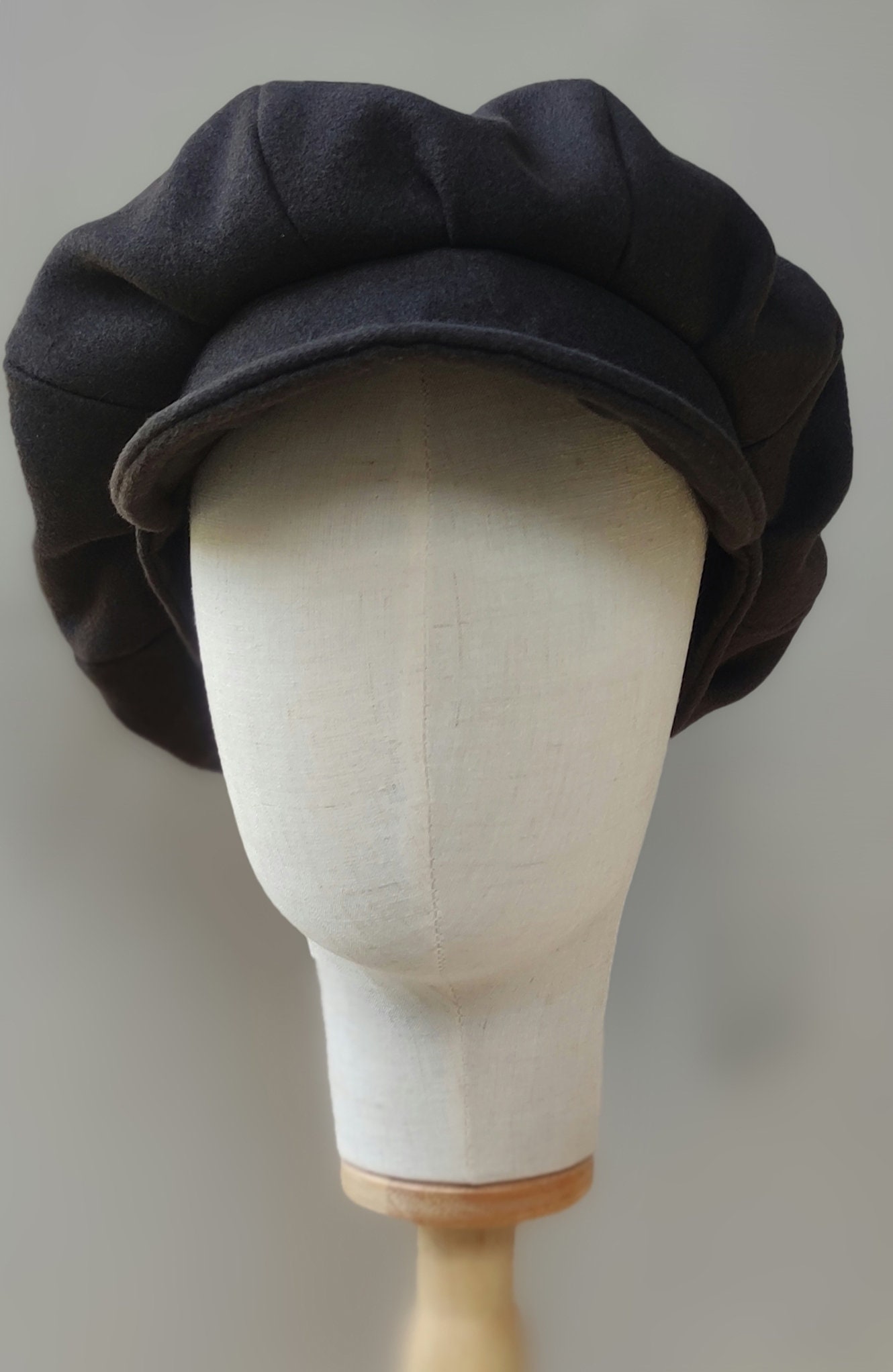 Wool Newsboy Cap Slouchy Newsboy Cap 8 Panels Cap Vintage Style Baker ...