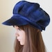 Wool Newsboy Cap Blue Baker Boy Hat Vintage Style Bakerboy Hat Winter ...