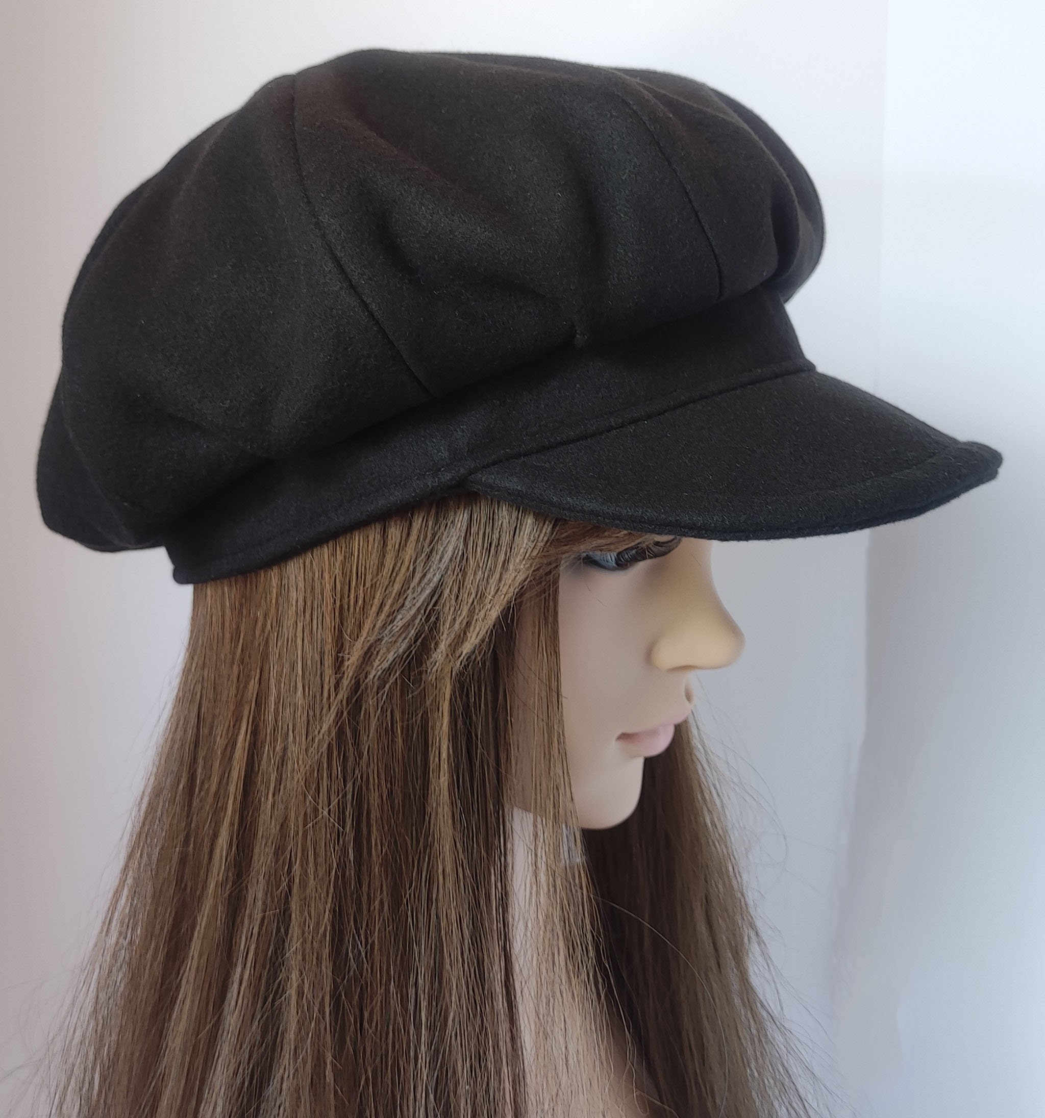 Wool Newsboy Cap Slouchy Newsboy Cap 8 Panels Cap Vintage Style Baker ...