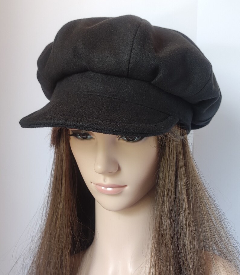 Wool Newsboy Cap Slouchy Newsboy Cap 8 Panels Cap Vintage Style Baker ...