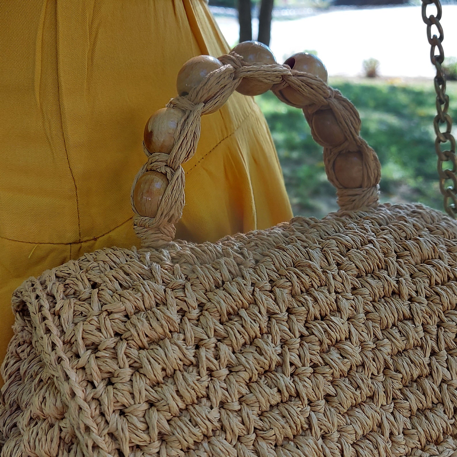 Sac en raffia, sac en raphia dété fait à la main, pochette en raphia au ...