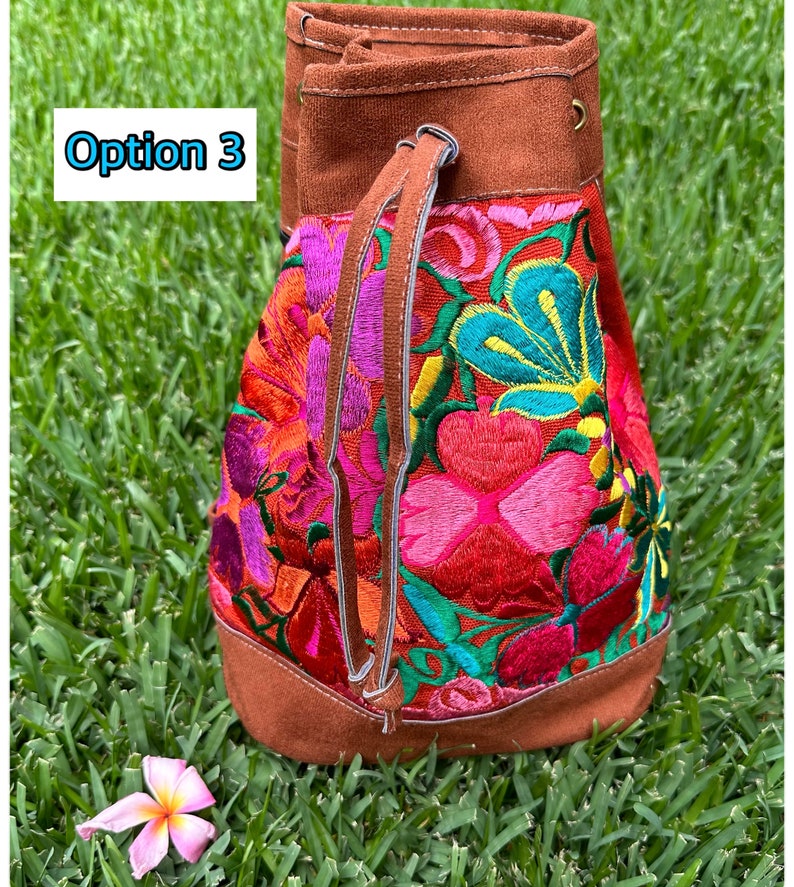 Mexican Artisan Bag Pack Backpack Embroidered Flowers Boho Handmade ...
