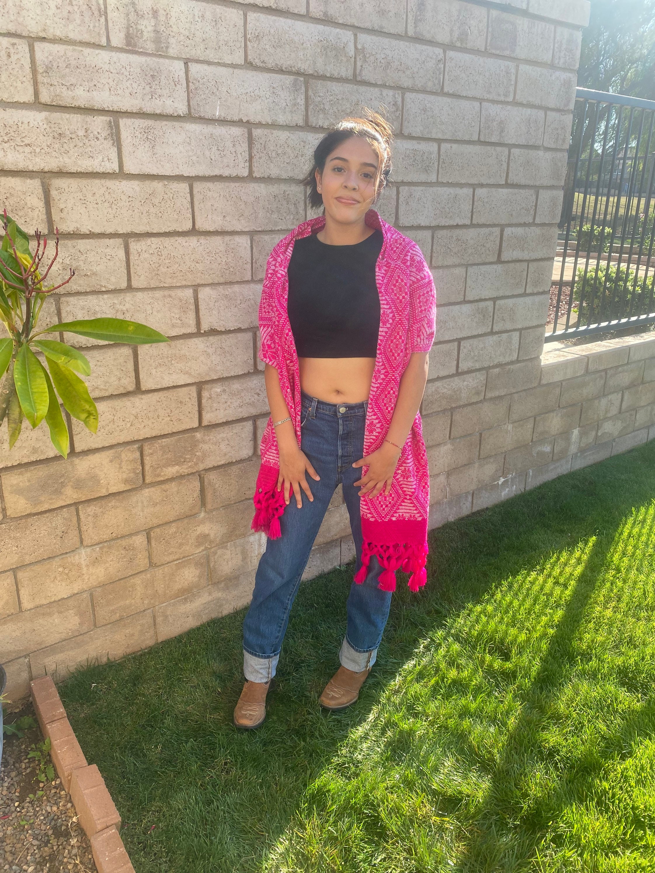 Mexican Rebozo, Artisanal Mexican Poncho, Full Body Poncho, Gaban ...