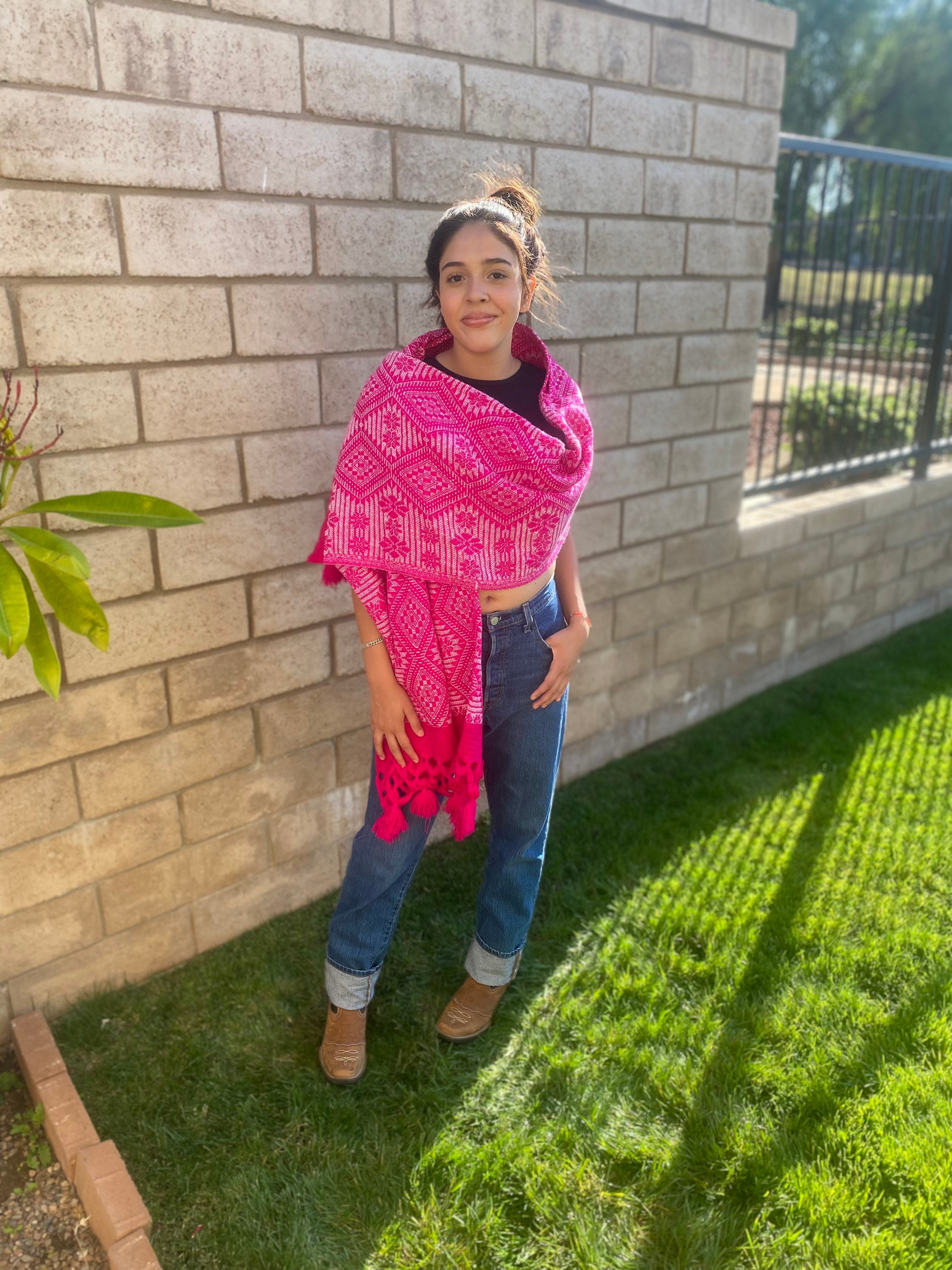 Mexican Rebozo, Artisanal Mexican Poncho, Full Body Poncho, Gaban ...