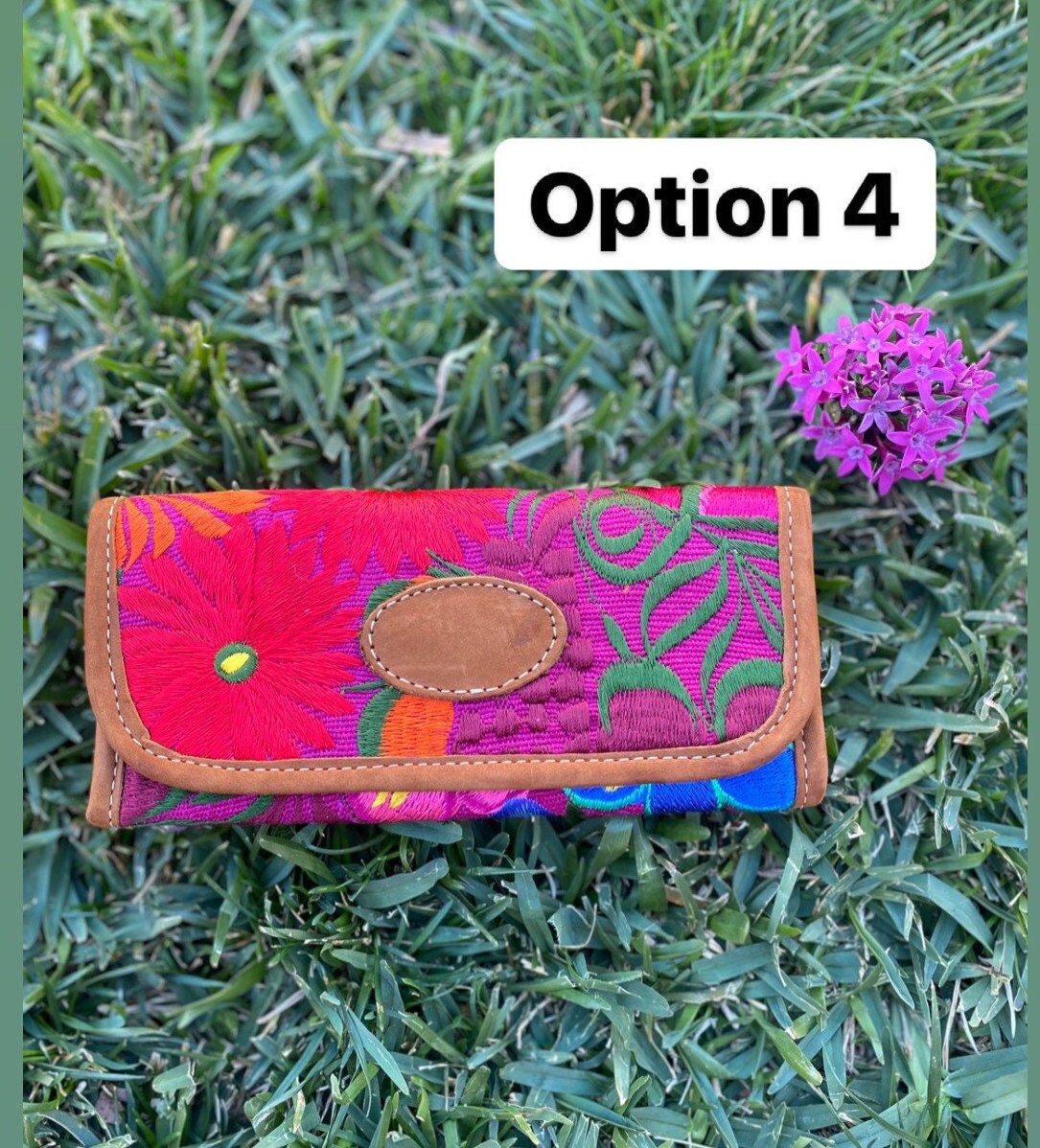 Mexican Embroidered Wallet/ Suede Artisanal Wallet /cartera Mexicana ...