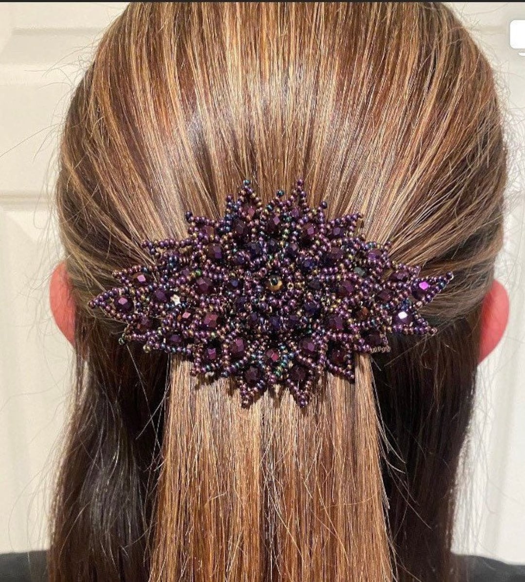 Handmade Chaquira Beaded Hair Clip, Artisanal Hair Accessory - Etsy