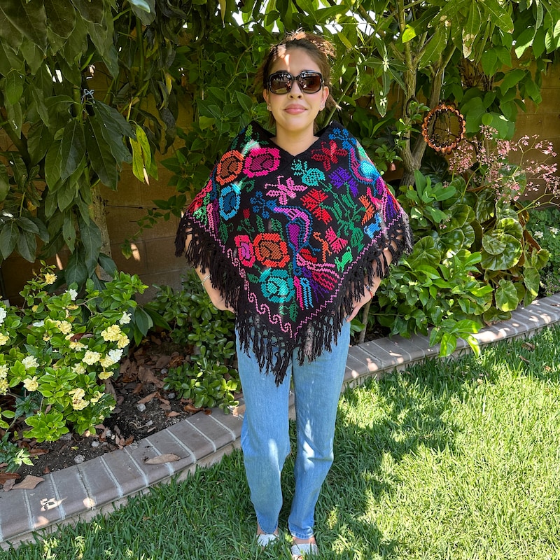Traditional Mexican Poncho - Etsy