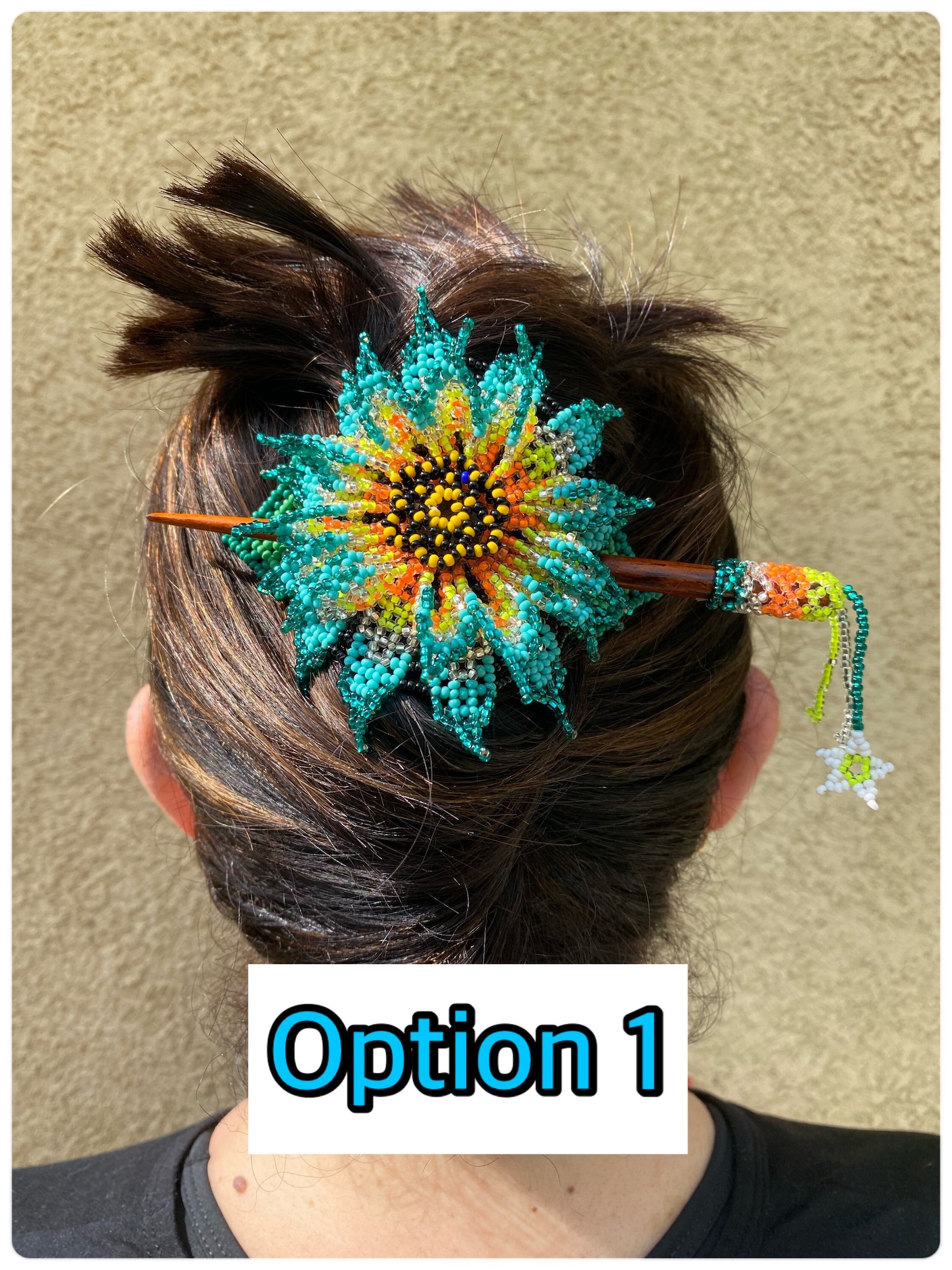 Colorful Flower Hair Accessory, Huichol Art, Mexican Hair Accessory ...