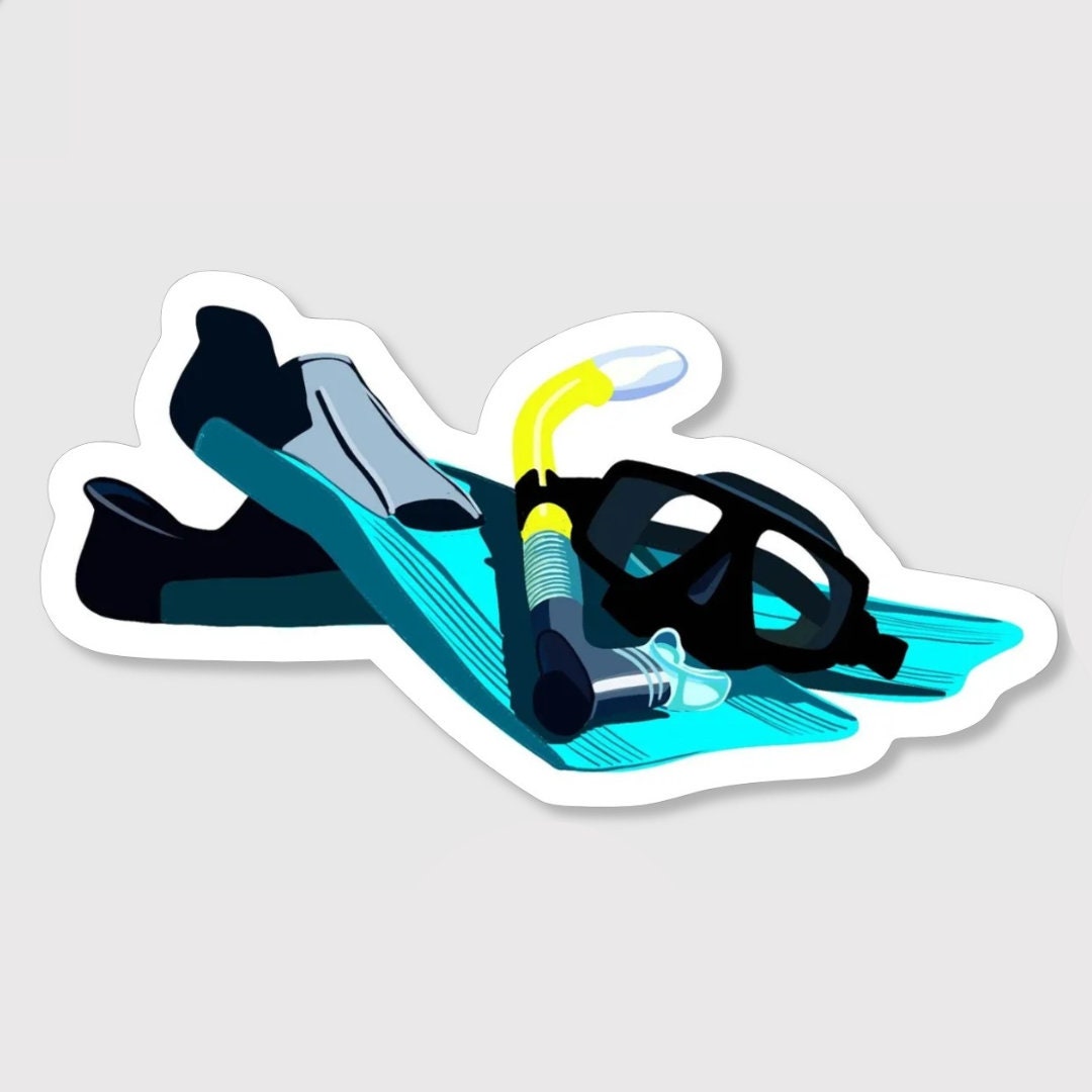 Snorkel Gear Vinyl Sticker - Etsy