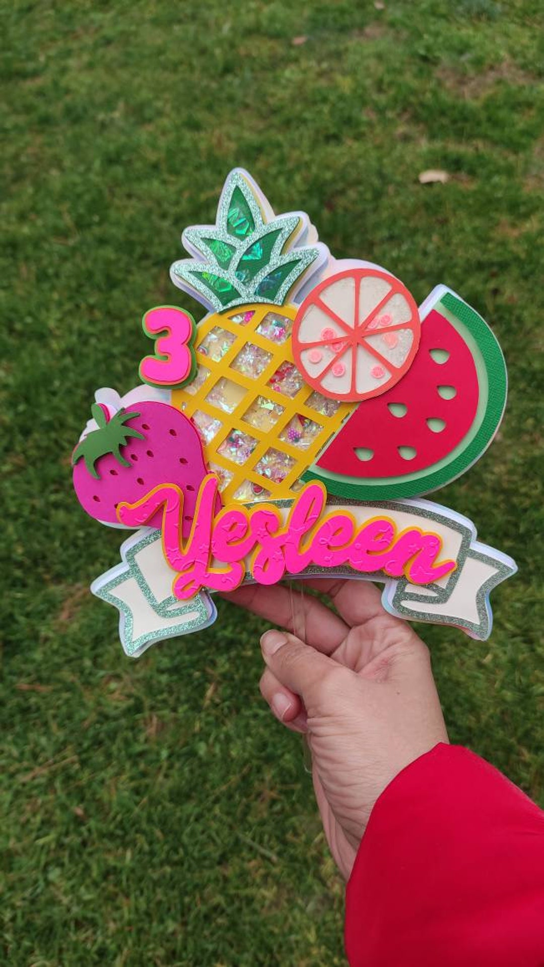 Tropical Fruits Topper Cake - Etsy