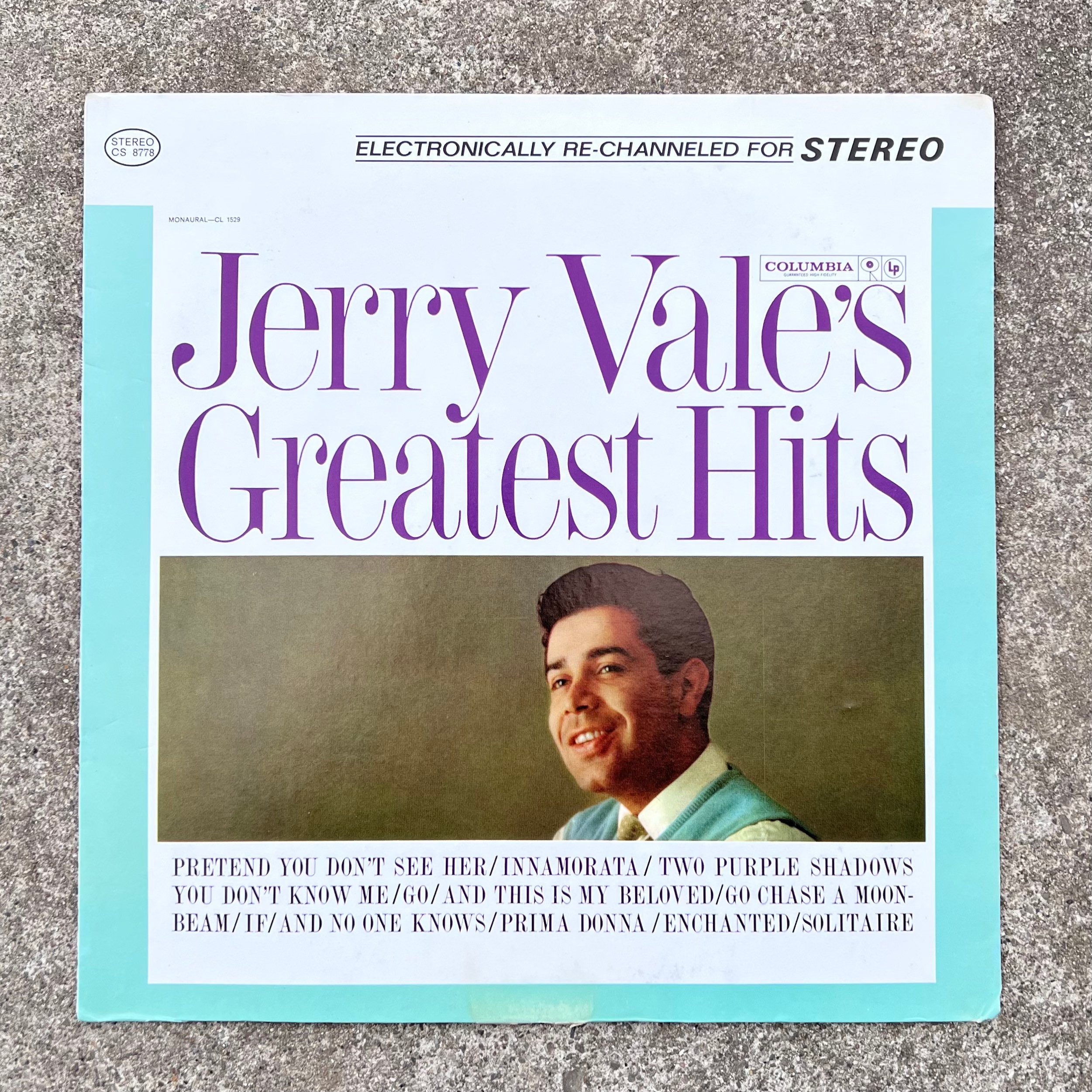 Jerry Vale jerry Vales Greatest Hits Vinyl Record 1963 - Etsy