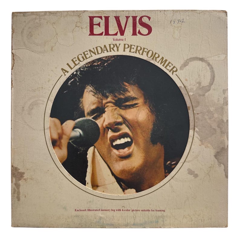 Elvis Presley “A Legendary Preformer” Vinyl Record 1973 - Etsy