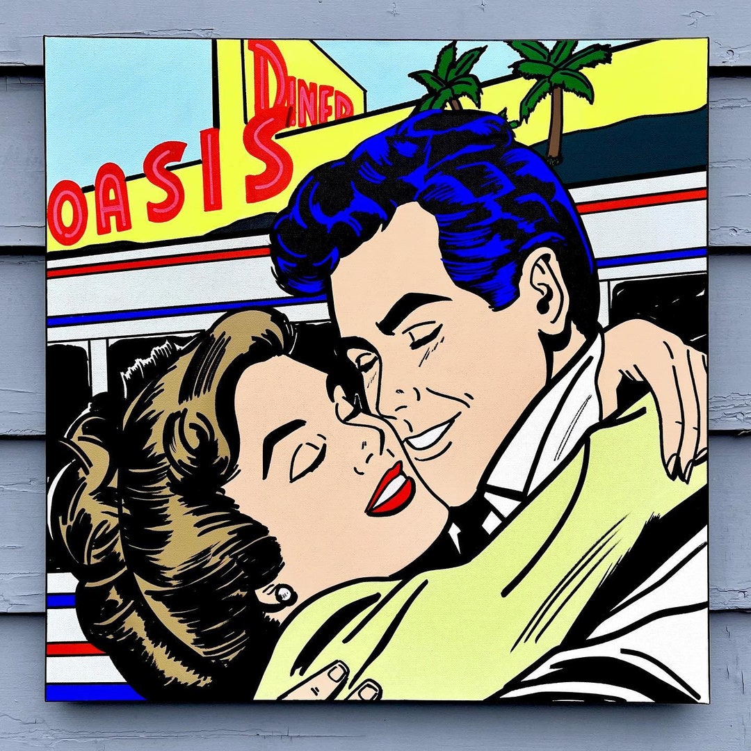 1950s Mid Century Modern Theodore Winters Pop Art Painting on Canvas - Etsy