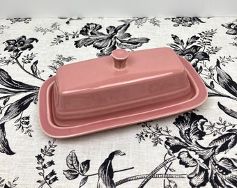 Fiestaware Rose Butter Dish - Etsy