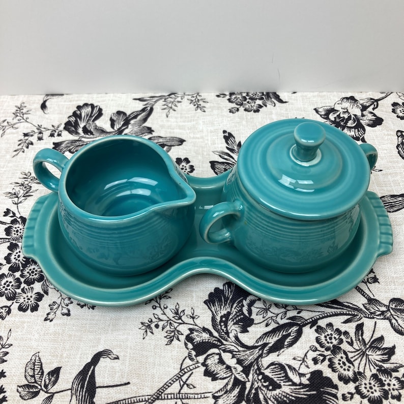Fiestaware Cream and Sugar Set With Tray Pick a Color - Etsy