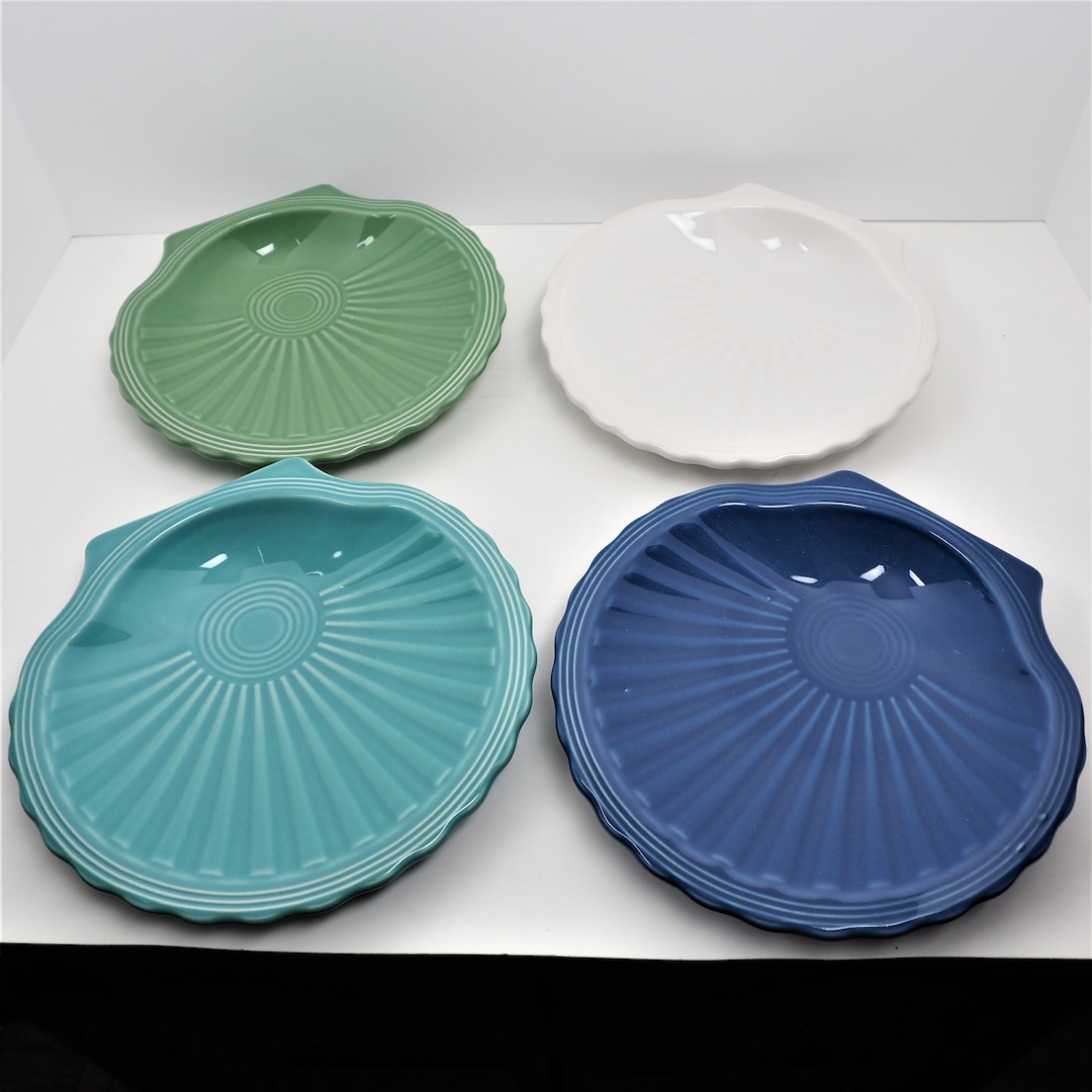 Fiestaware Shell Plate - Pick Your Color - Turquoise or White - Etsy