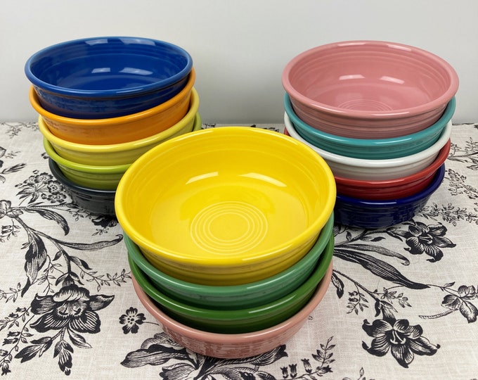 VGT Lemongrass Fiesta Ware 4pc Set; Dinner 10.5"; Salad 7.25"; Bowl 7 ...